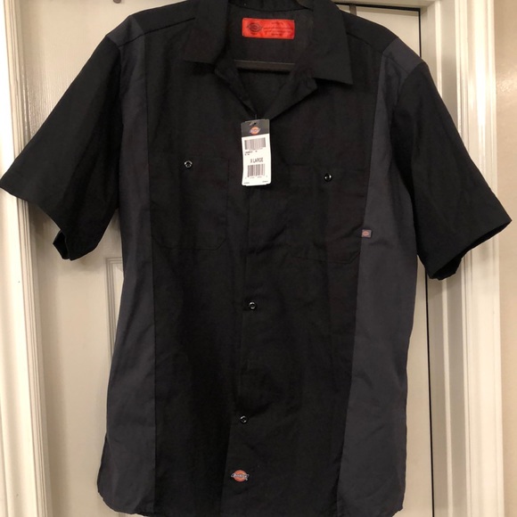 Dickies | Shirts | Cool Twotoned Blackgrey Dickie Button Down Shirt ...
